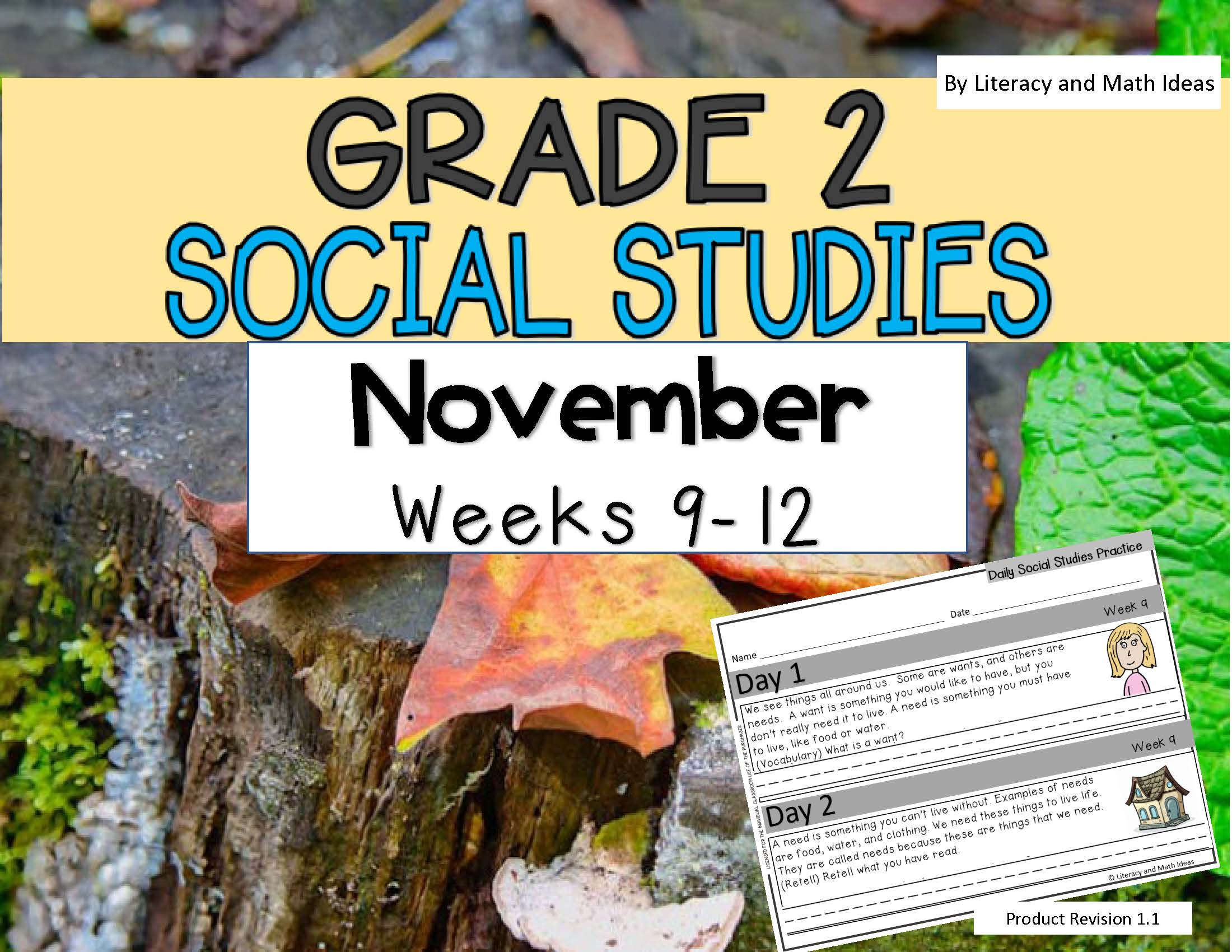 Daily Social Studies Practice (Weeks 9 - 12) – Literacy and Math Ideas