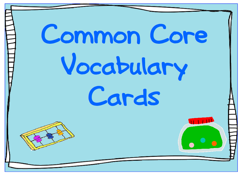 Common Core Math Rotation Cards & Vocabulary Grade 1 – Literacy and ...