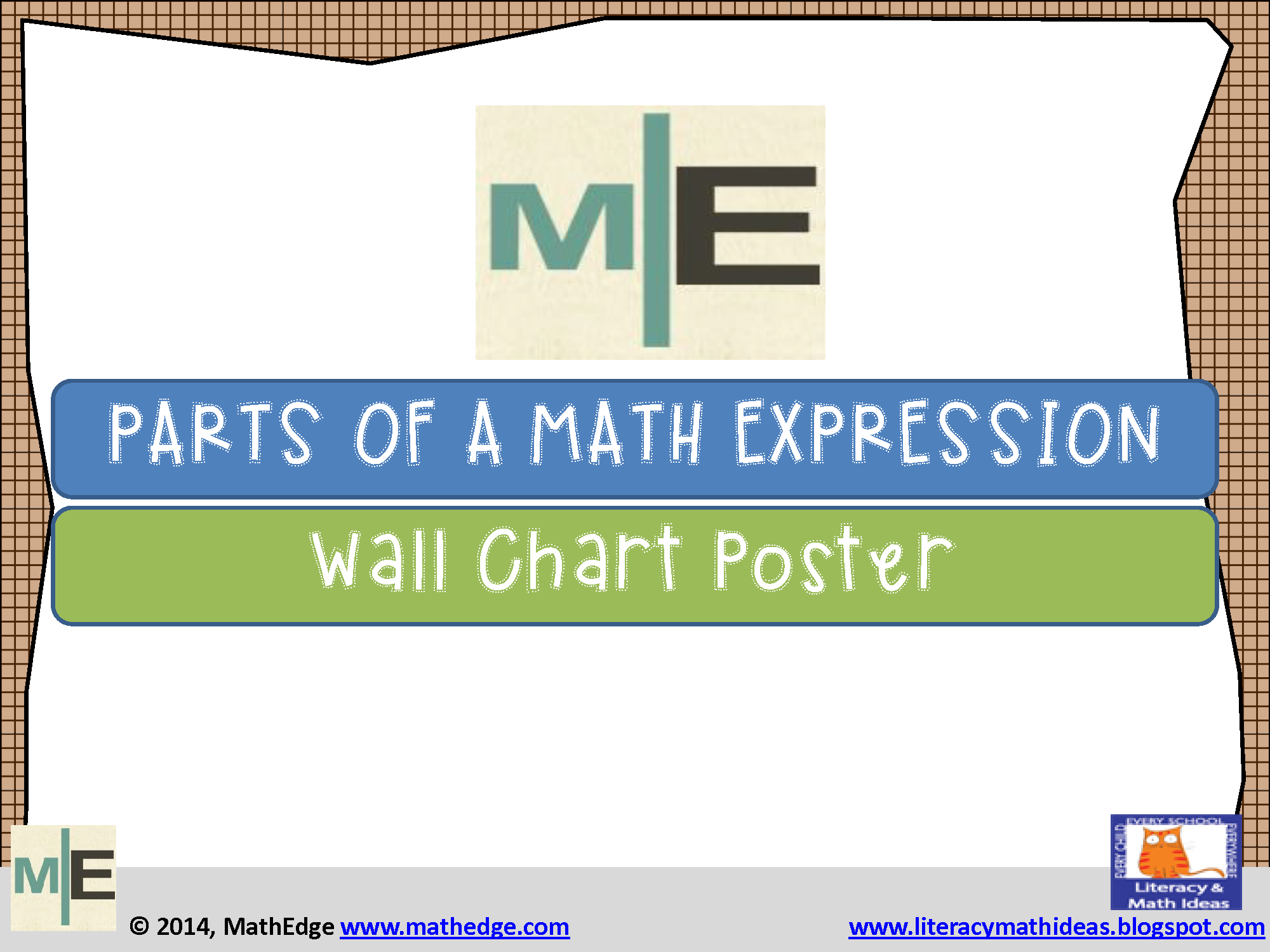 **Free Math Resource** Parts of a Math Expression – Literacy and Math Ideas