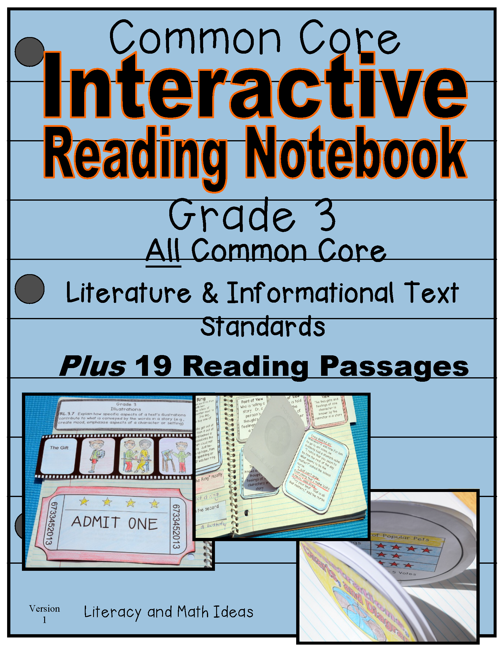Grade 3 Common Core Interactive Reading Notebook Literature & Informat ...