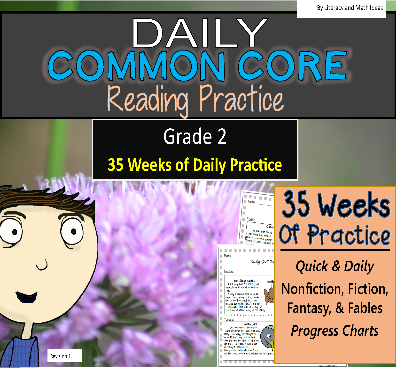 Grade 2 Daily Reading Practice (175 Passages) – Literacy and Math Ideas