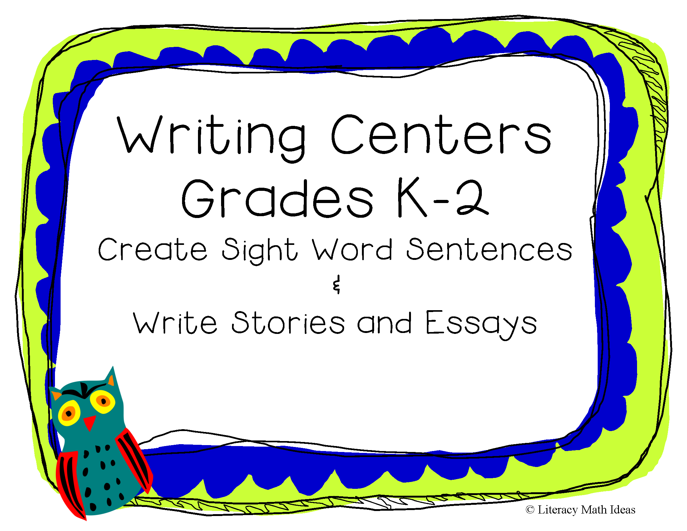 K-2nd Grade Writing Center Cards & Writing Prompts – Literacy and Math ...