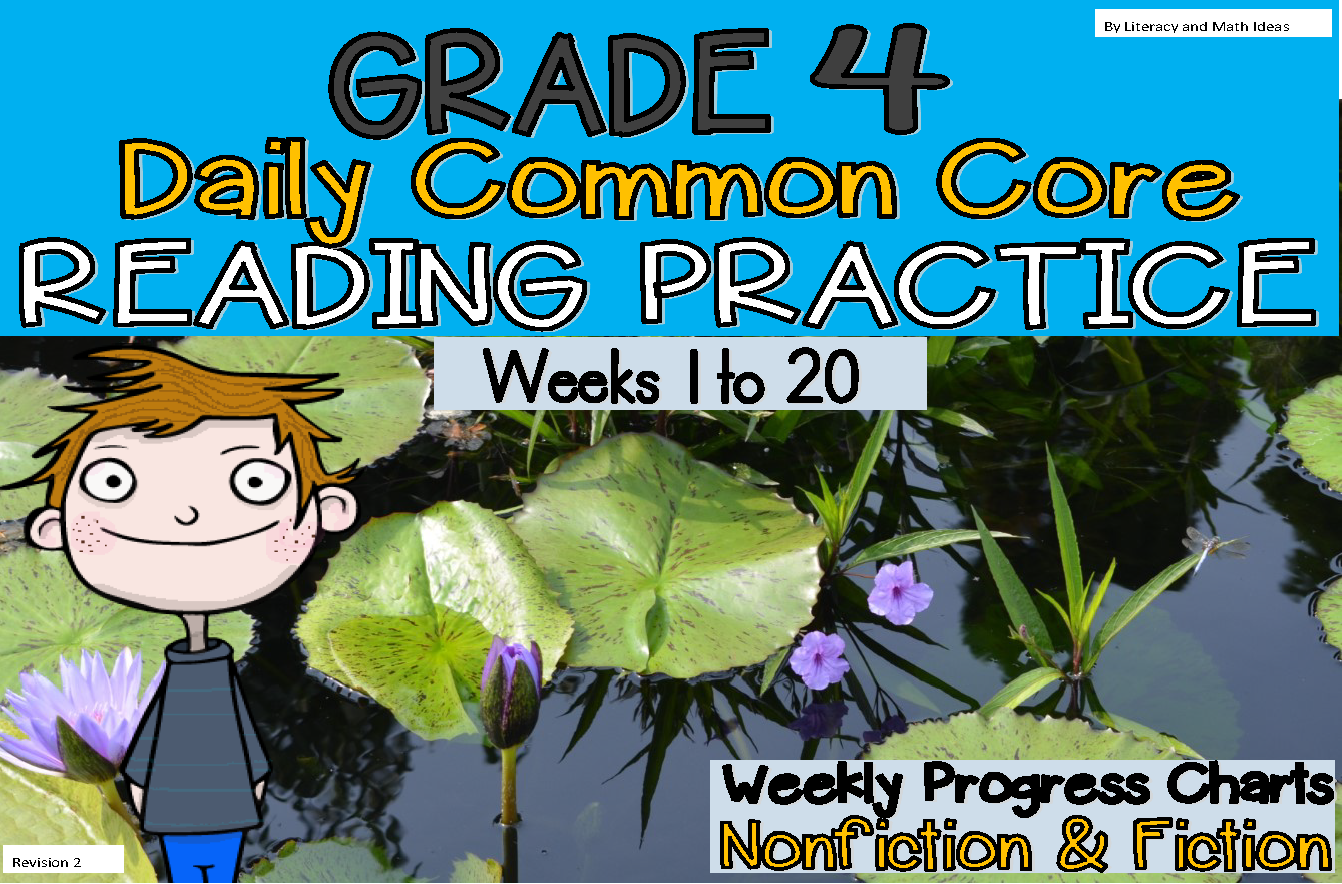 Grade 4 Daily Common Core Reading Practice Weeks 1-20 – Literacy and ...