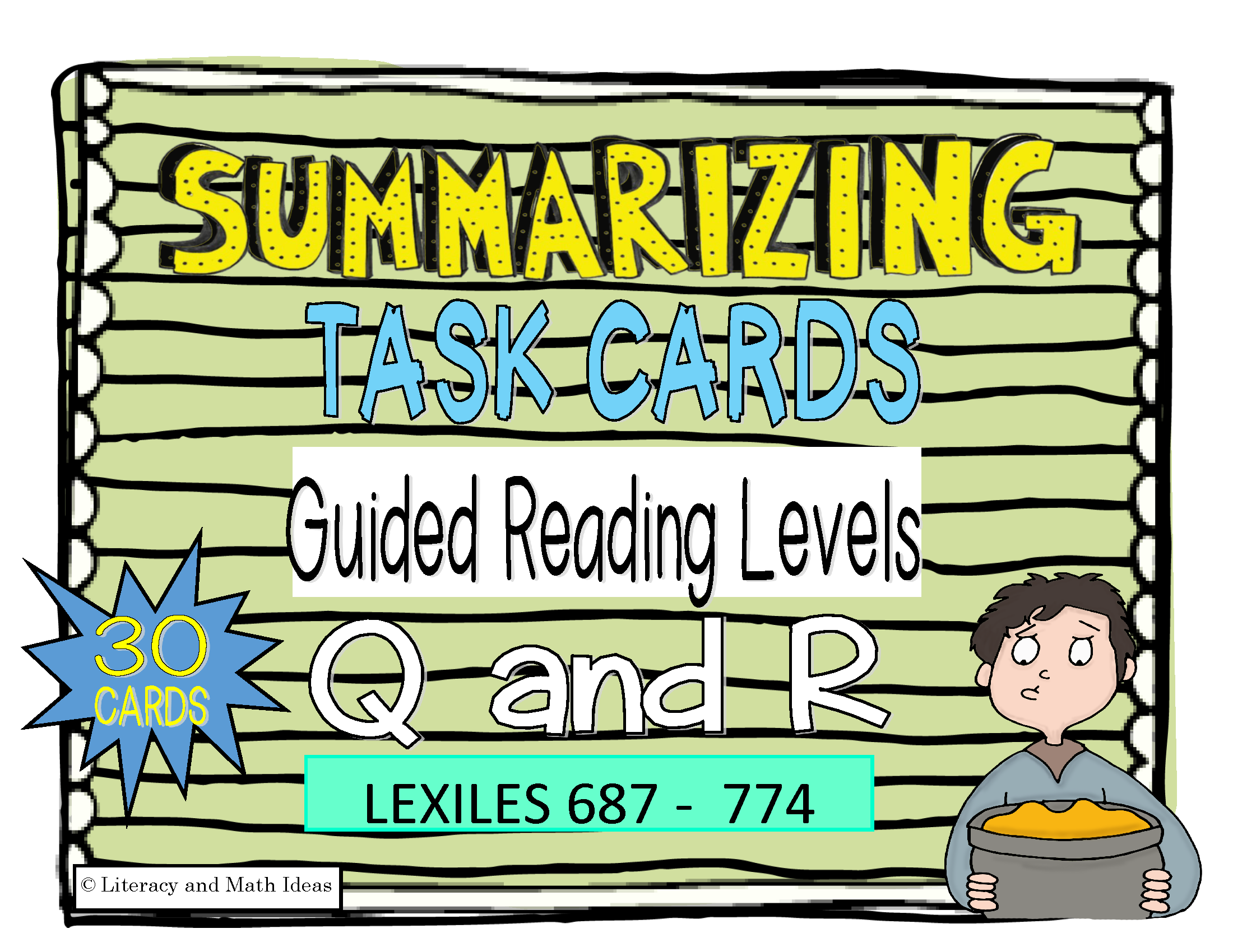 Summarizing Task Cards For Each Guided Reading Level (Levels Q and R ...