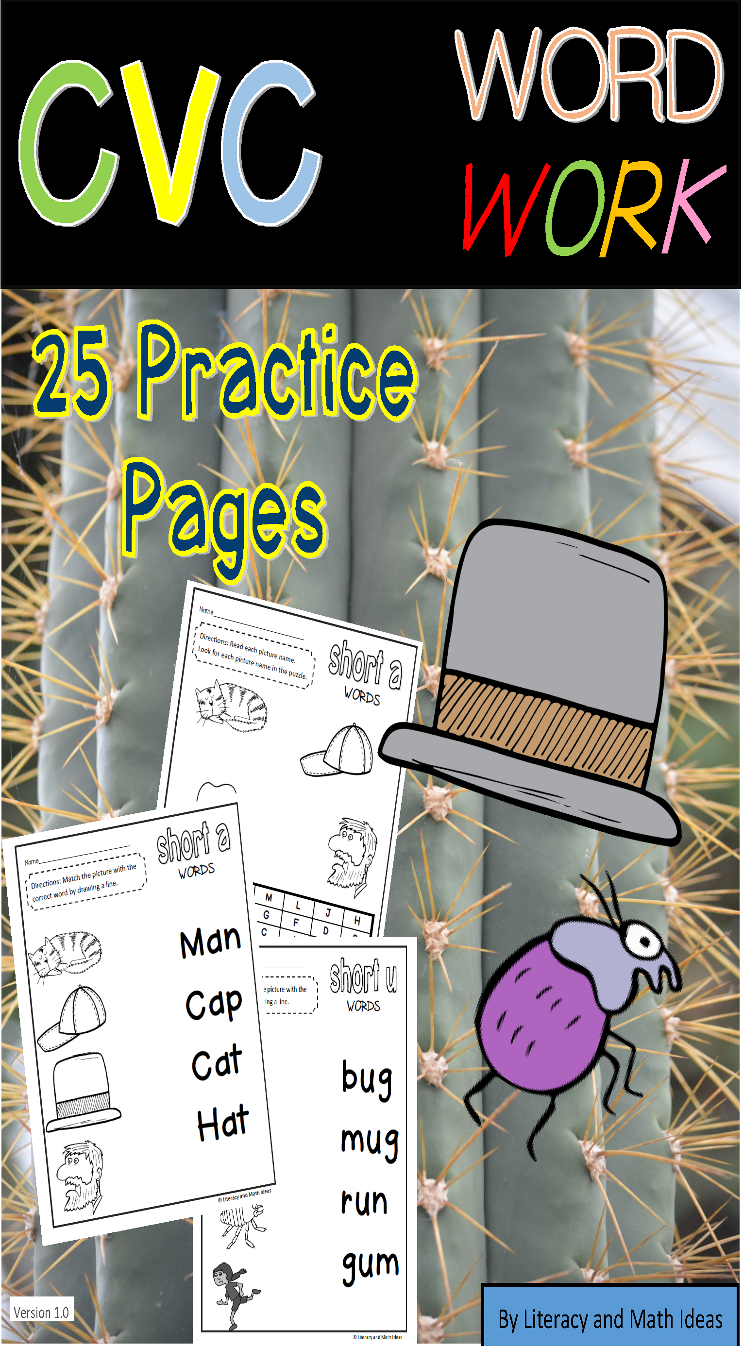 (Short Vowels) CVC Word Work (A Full Month) – Literacy and Math Ideas