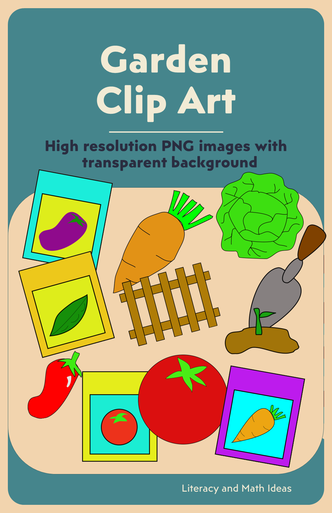 Garden Clip Art – Literacy and Math Ideas