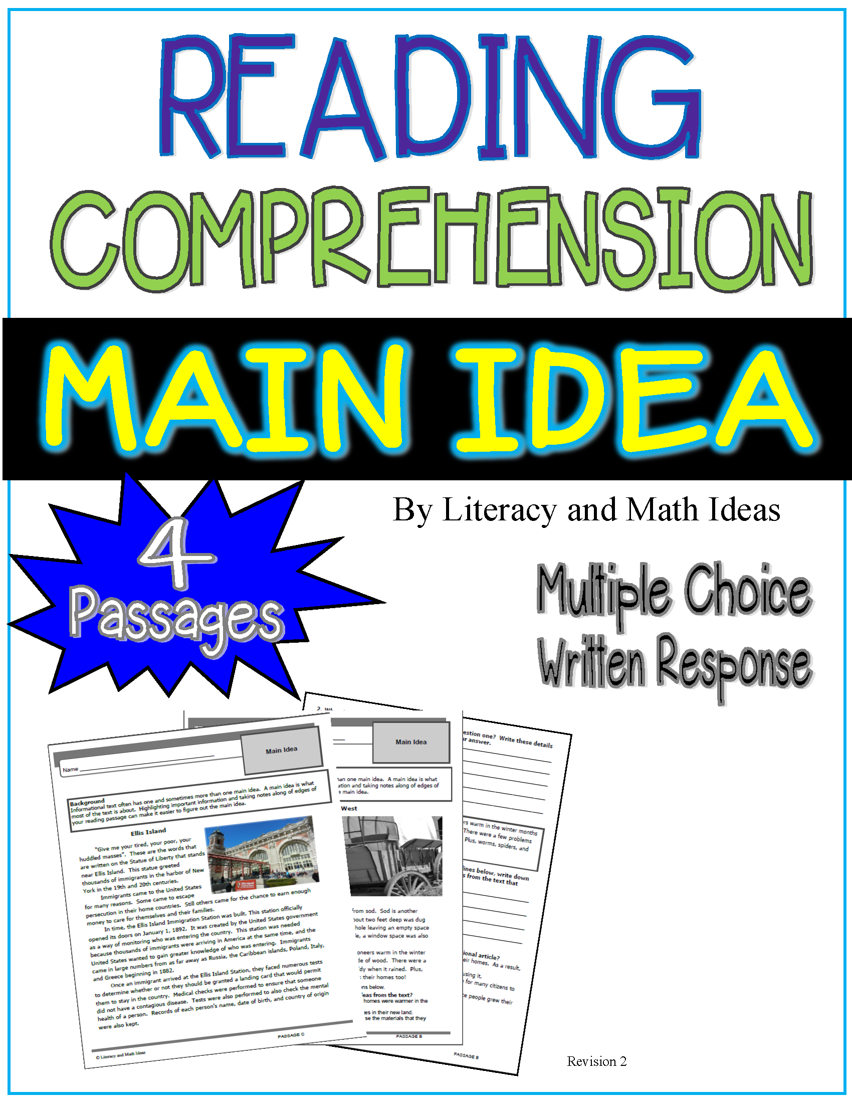 Reading Comprehension: Main Idea – Literacy and Math Ideas