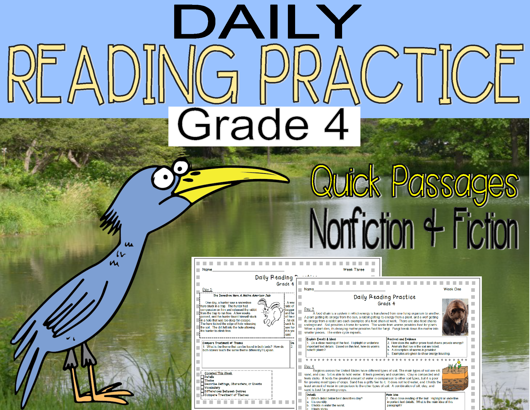 Daily Reading Practice Grade 4 (35 Full Weeks) – Literacy and Math Ideas
