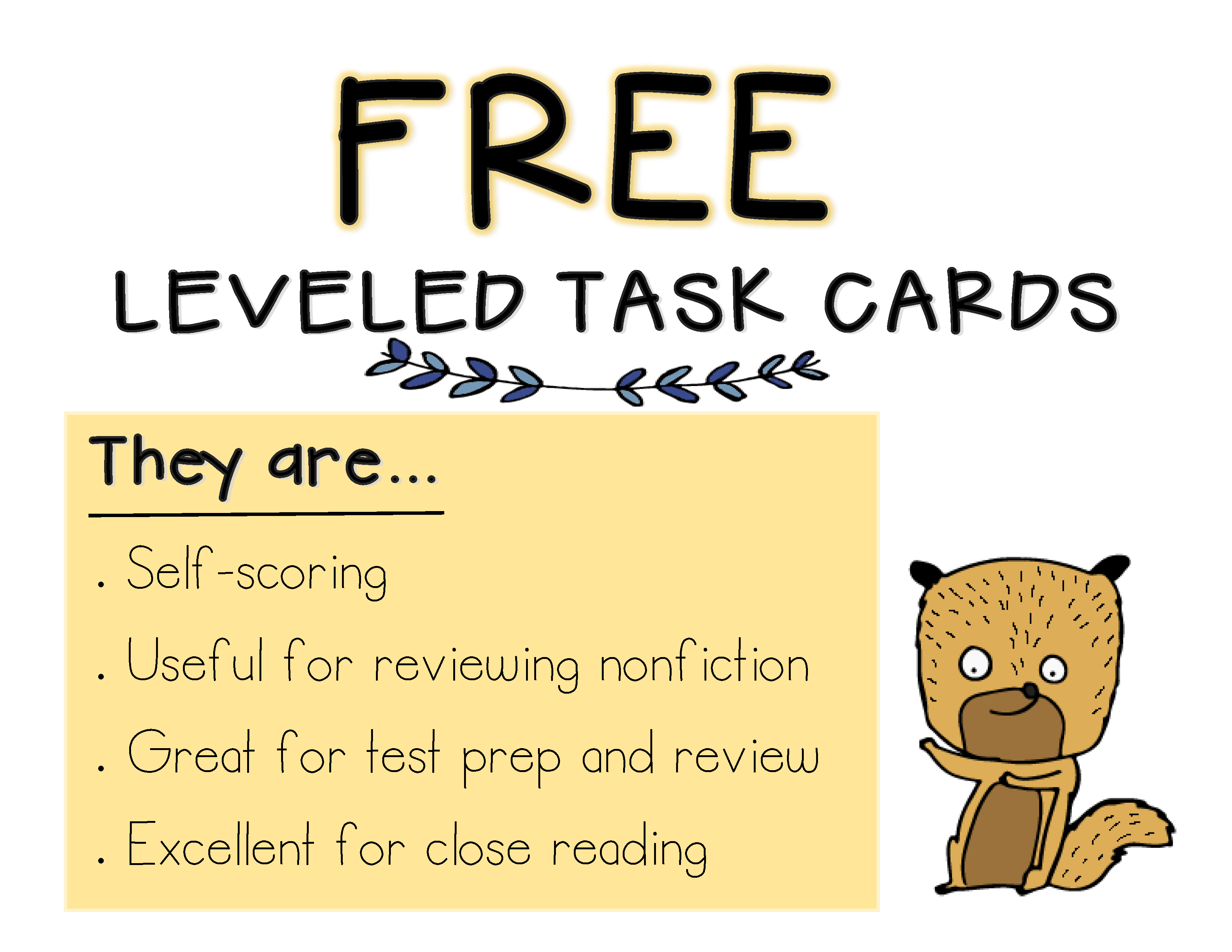 (Free) Digital Nonfiction Task Cards – Literacy and Math Ideas