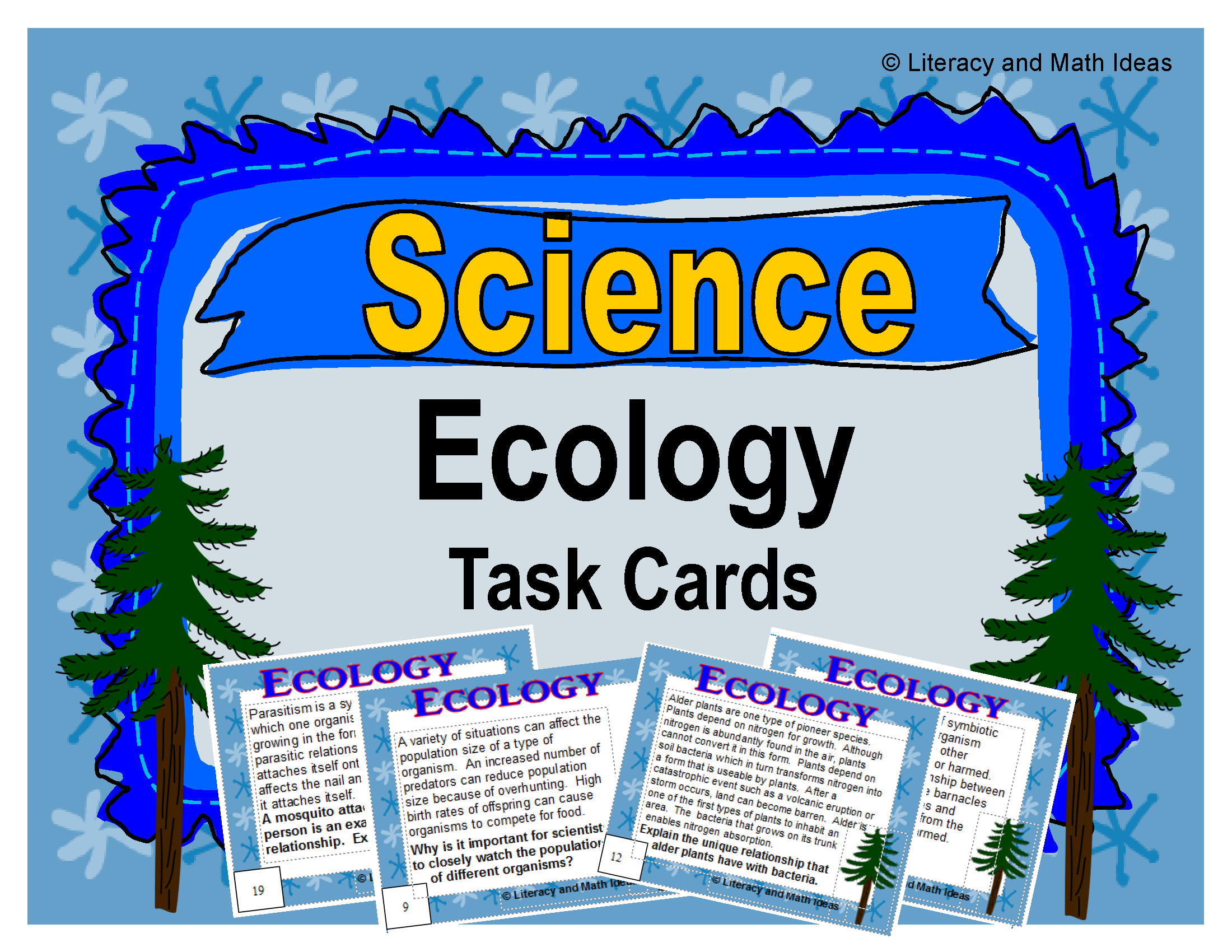 Ecology Task Cards – Literacy and Math Ideas
