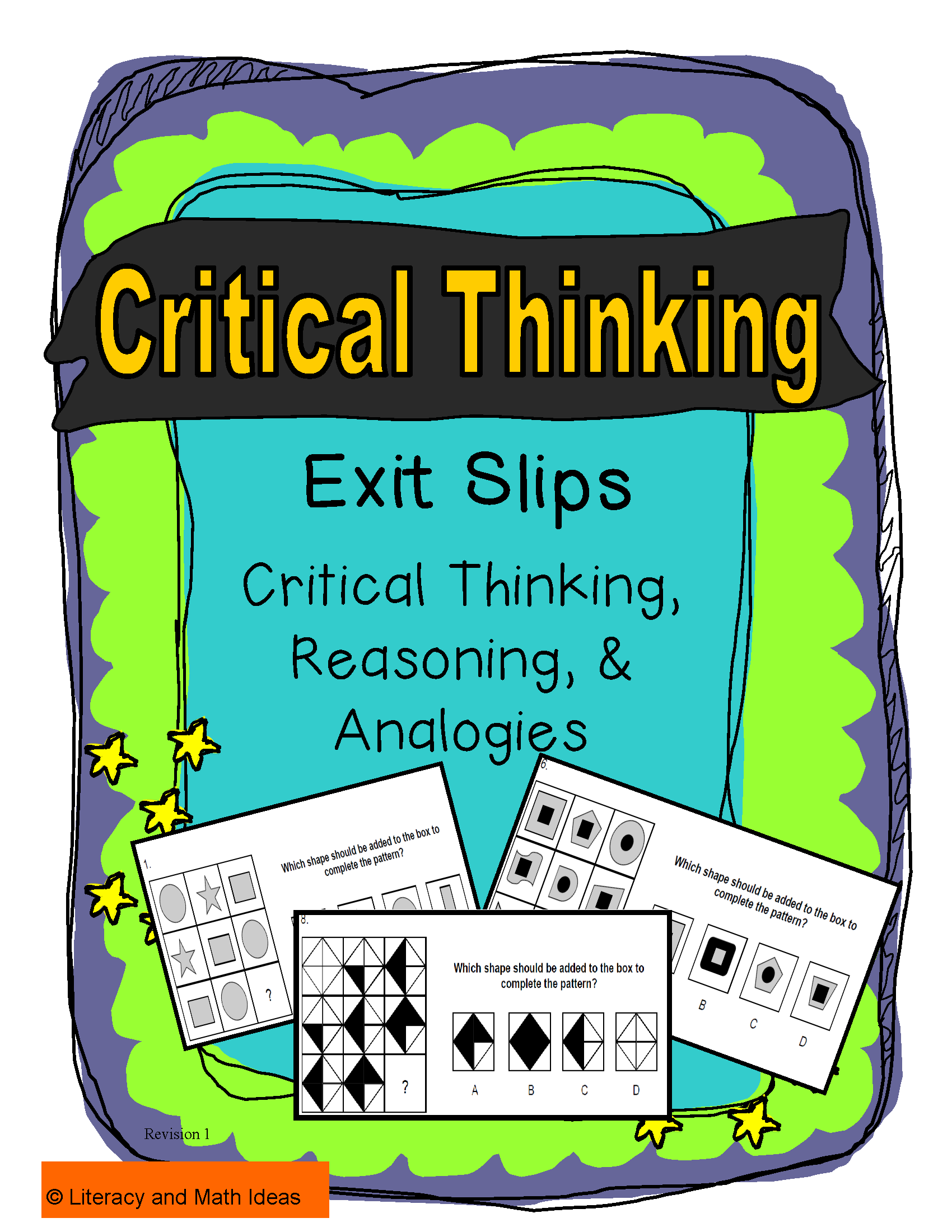 Critical Thinking Exit Slips: Critical Thinking, Reasoning, & Analogie ...