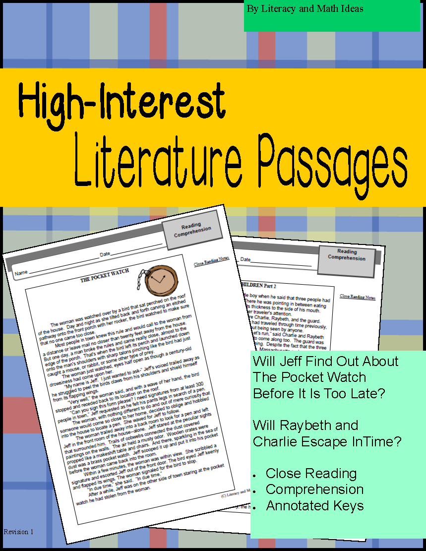 High-Interest Literature Passages (Grades 3-5) – Literacy and Math Ideas