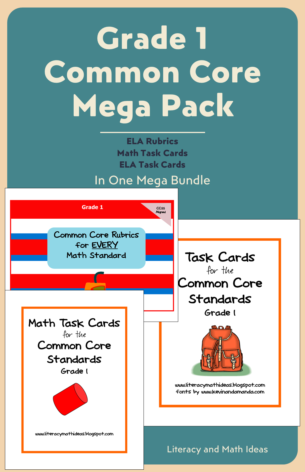 Grade 1 Common Core Standards Mega Pack – Literacy and Math Ideas