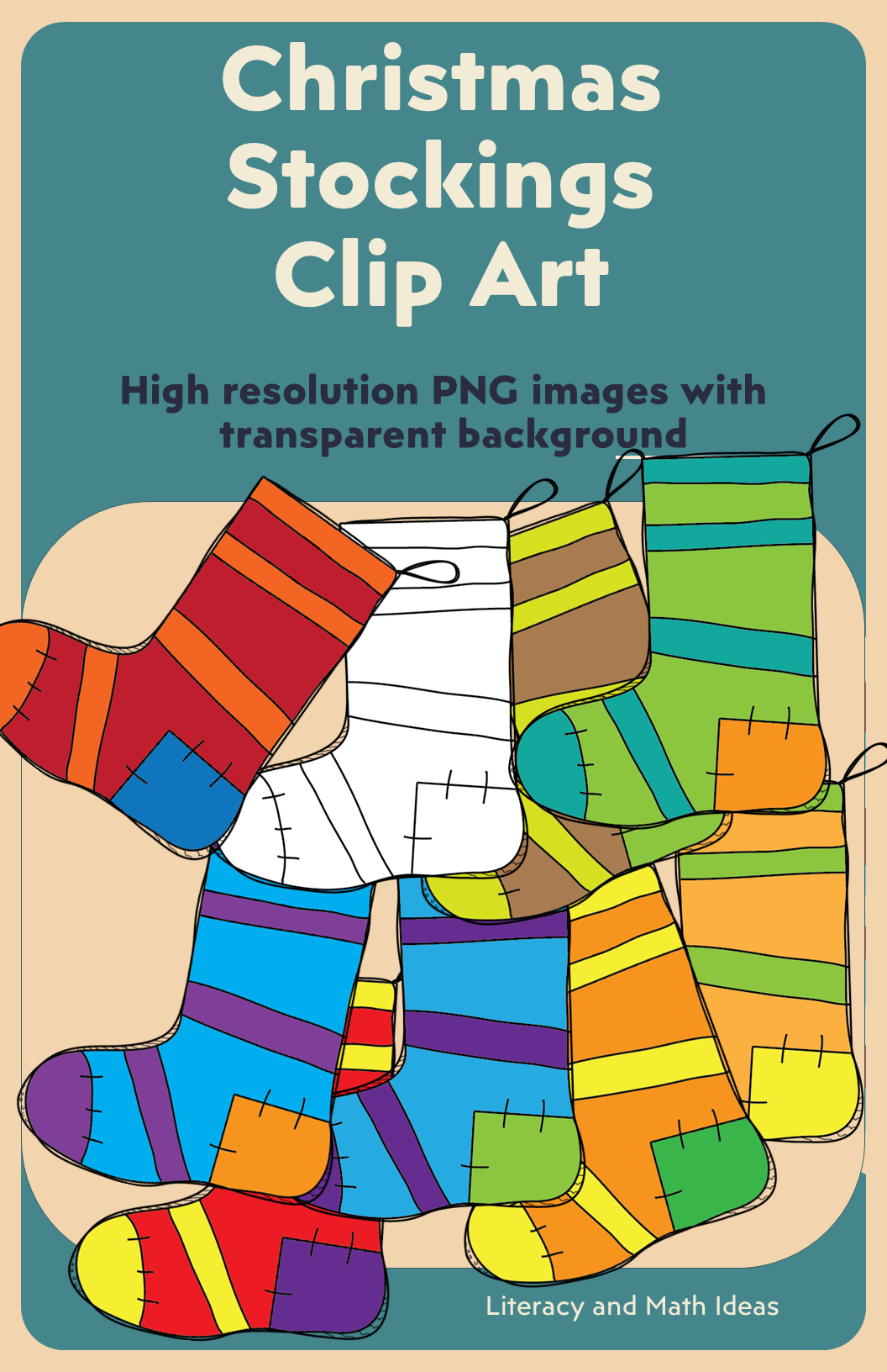Christmas Stocking Clip Art – Literacy and Math Ideas