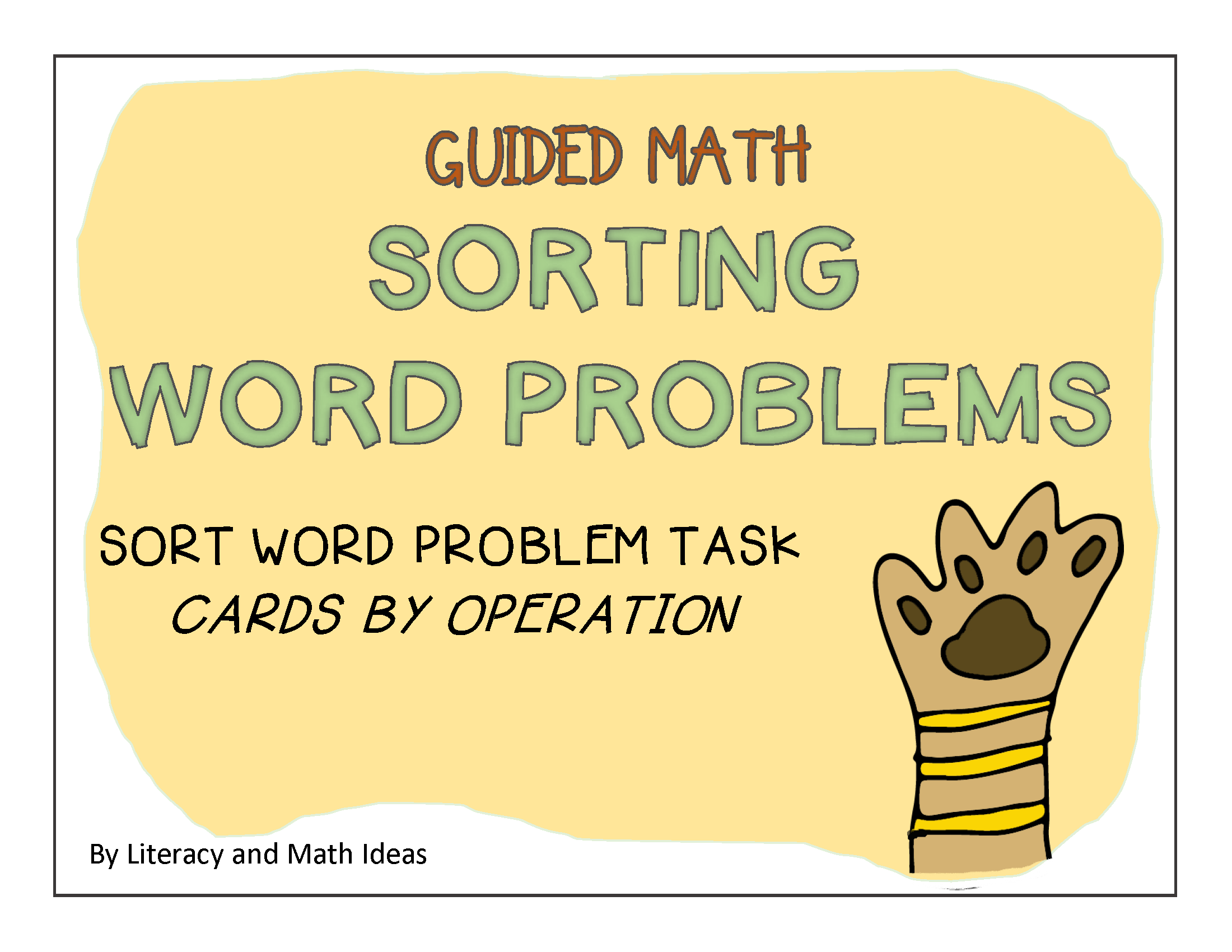 Guided Math: Sorting Word Problems (Great For Beginners and Interventi ...
