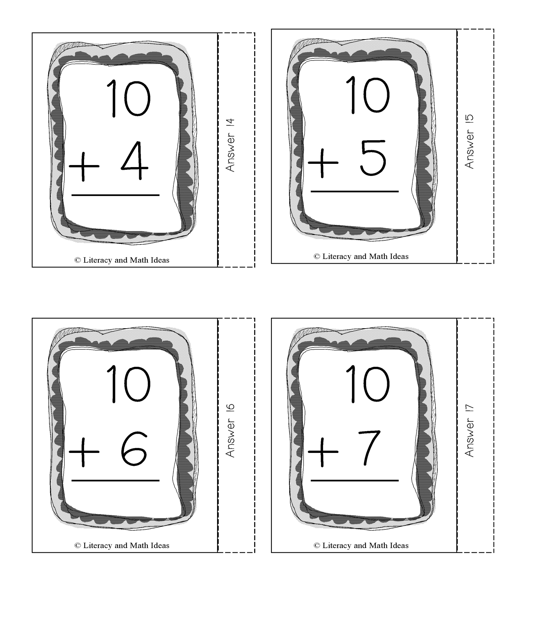 Addition Flashcards (Facts 1-10) – Literacy and Math Ideas