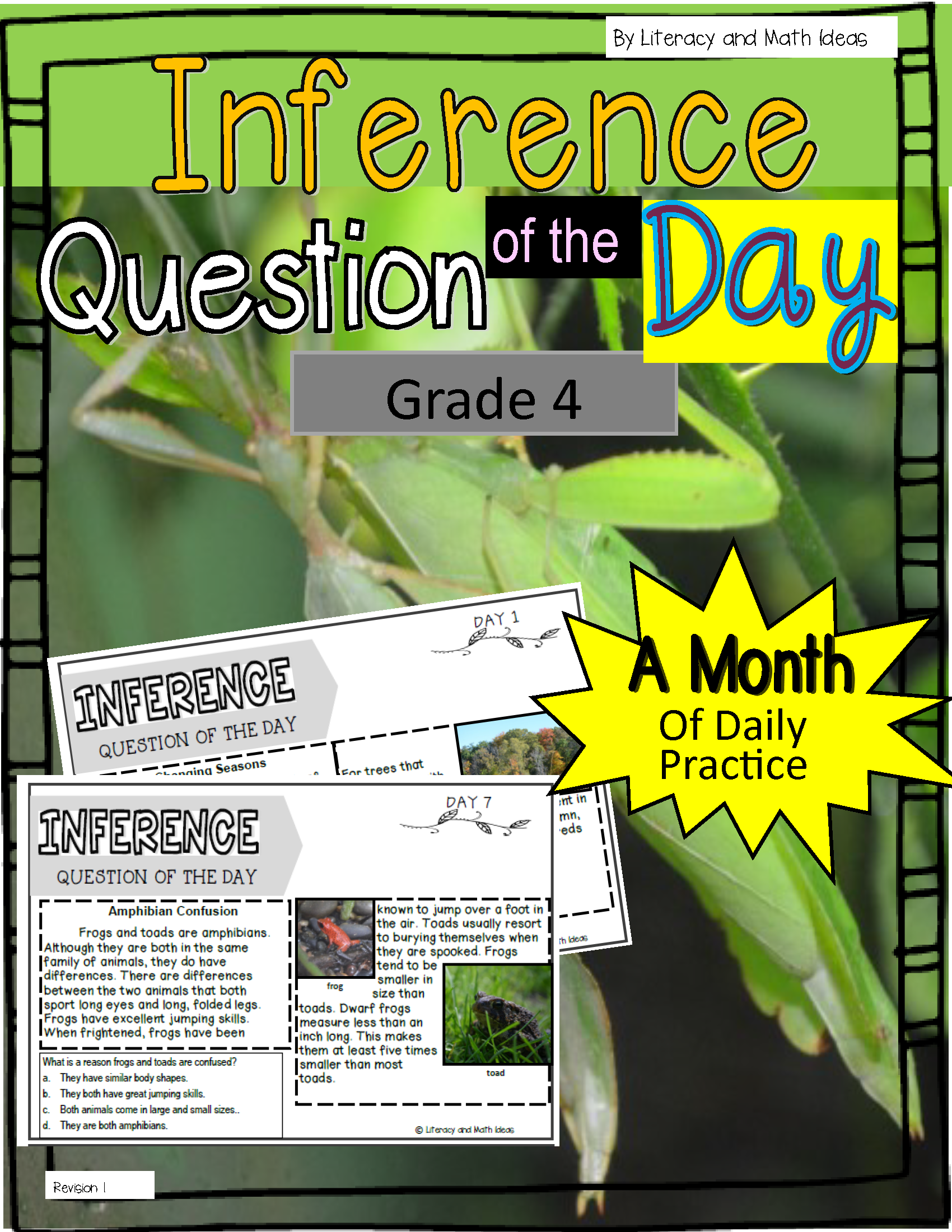 Inference Question of the Day (Grade 4): A Month of Daily Practice ...