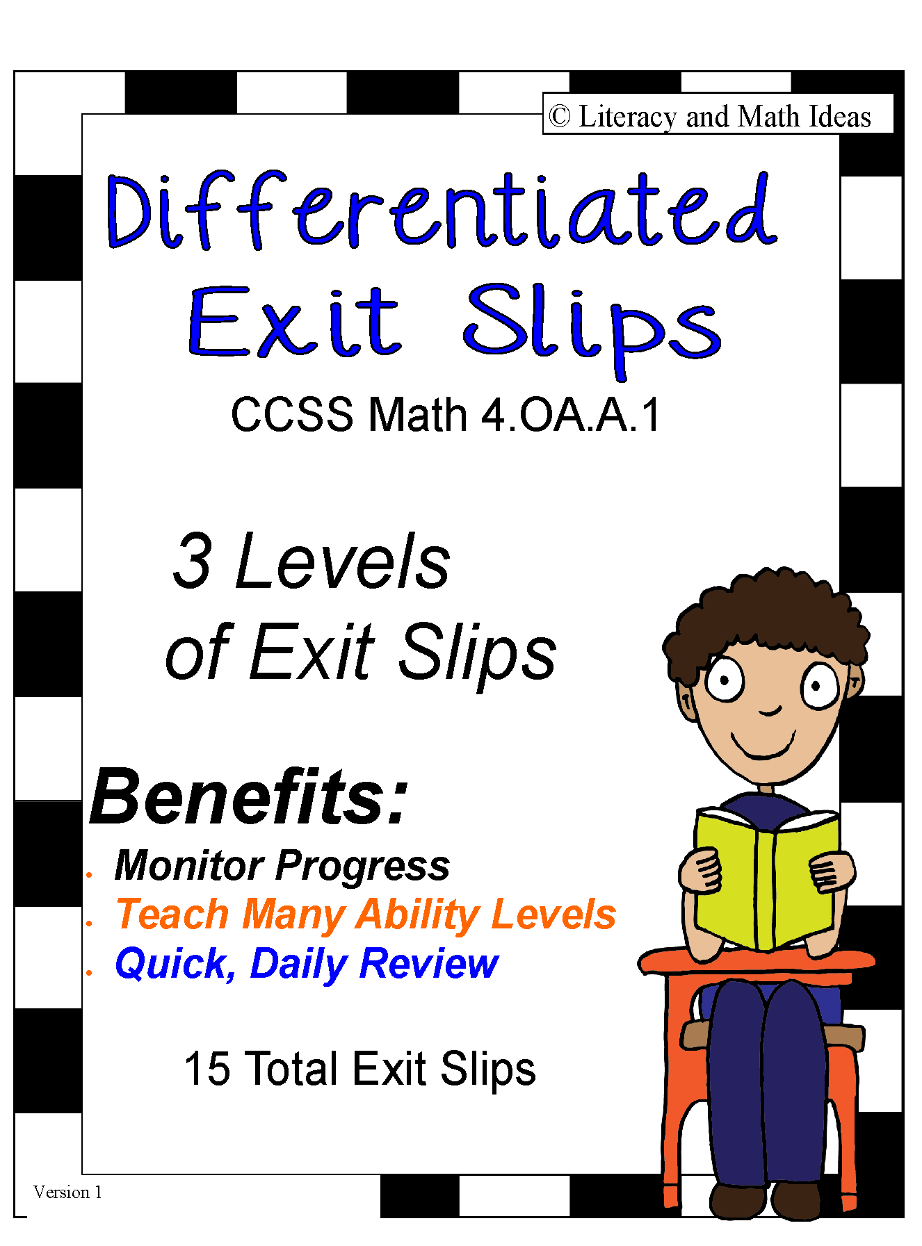 (Differentiated) Common Core Math Exit Slips 4.OA.A.1 – Literacy and ...