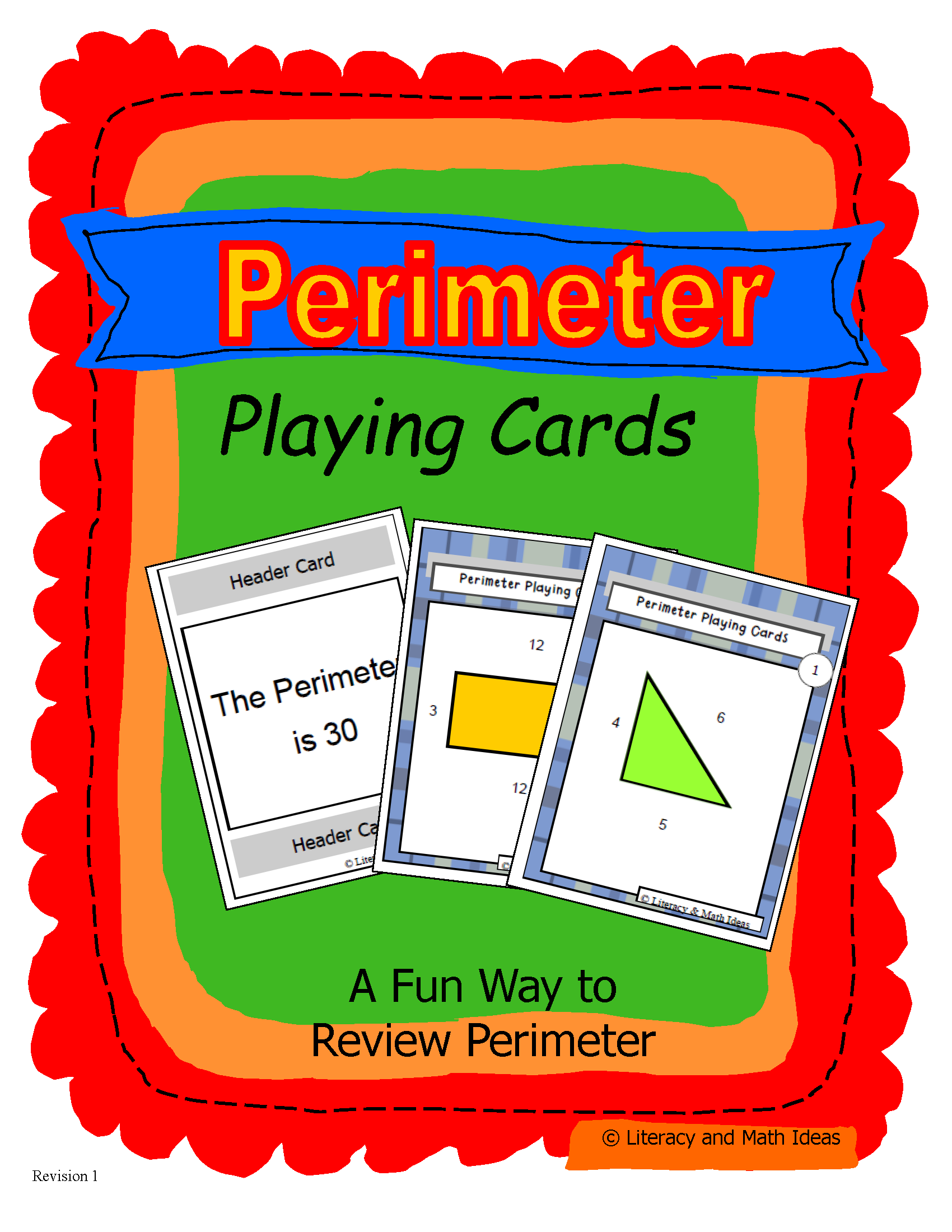 Perimeter Playing Cards – Literacy and Math Ideas