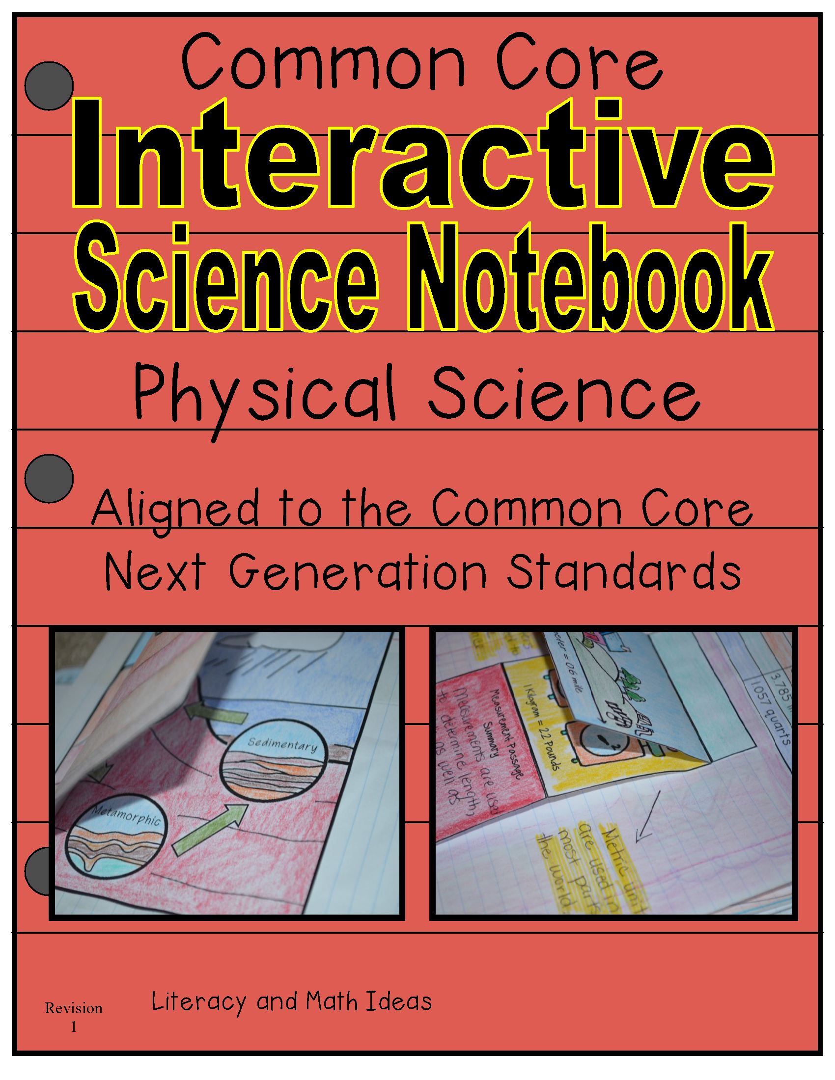 Physical Science Interactive Notebook – Literacy and Math Ideas