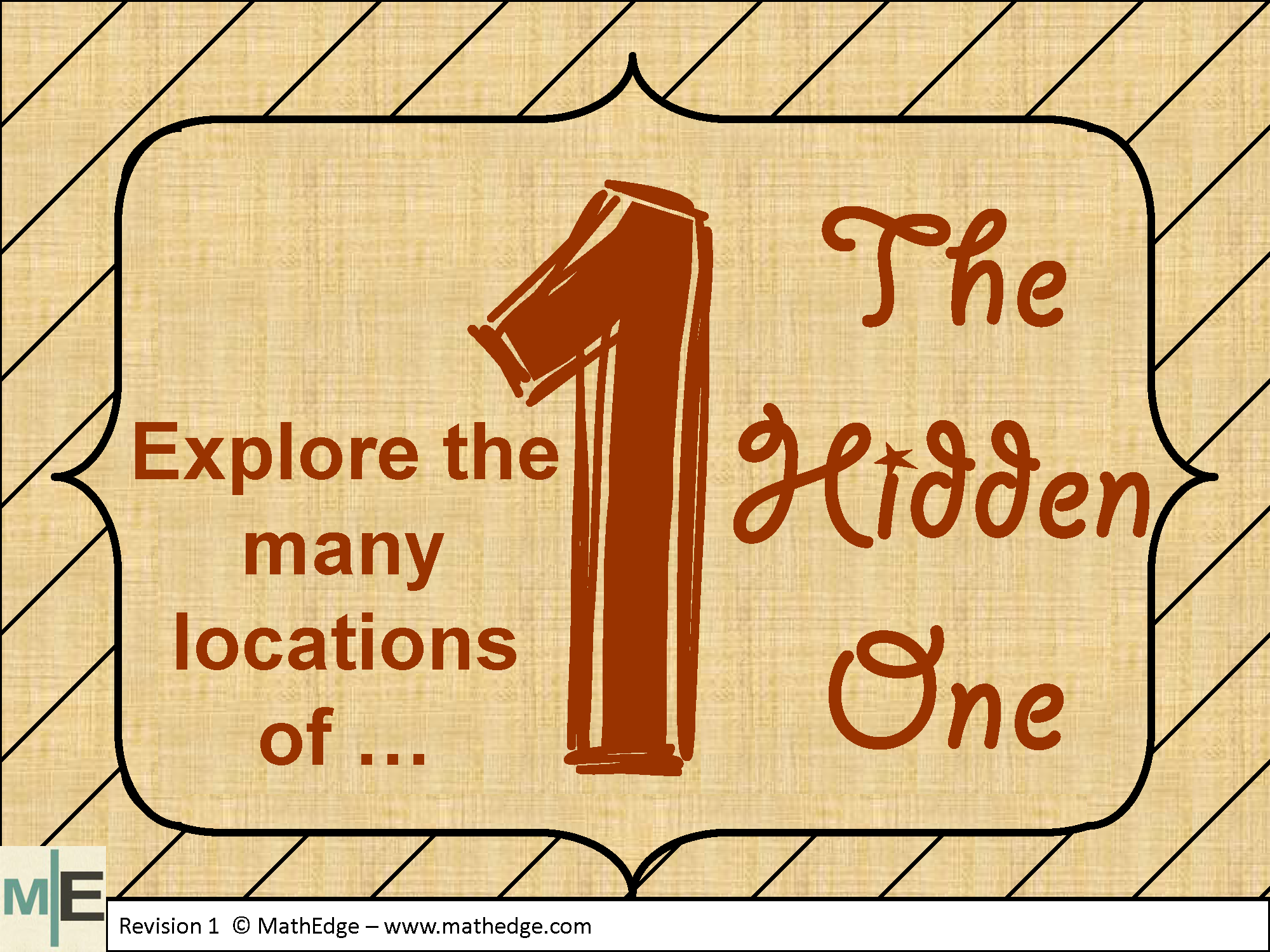 **Free**Math Resource (The Hidden One) – Literacy and Math Ideas