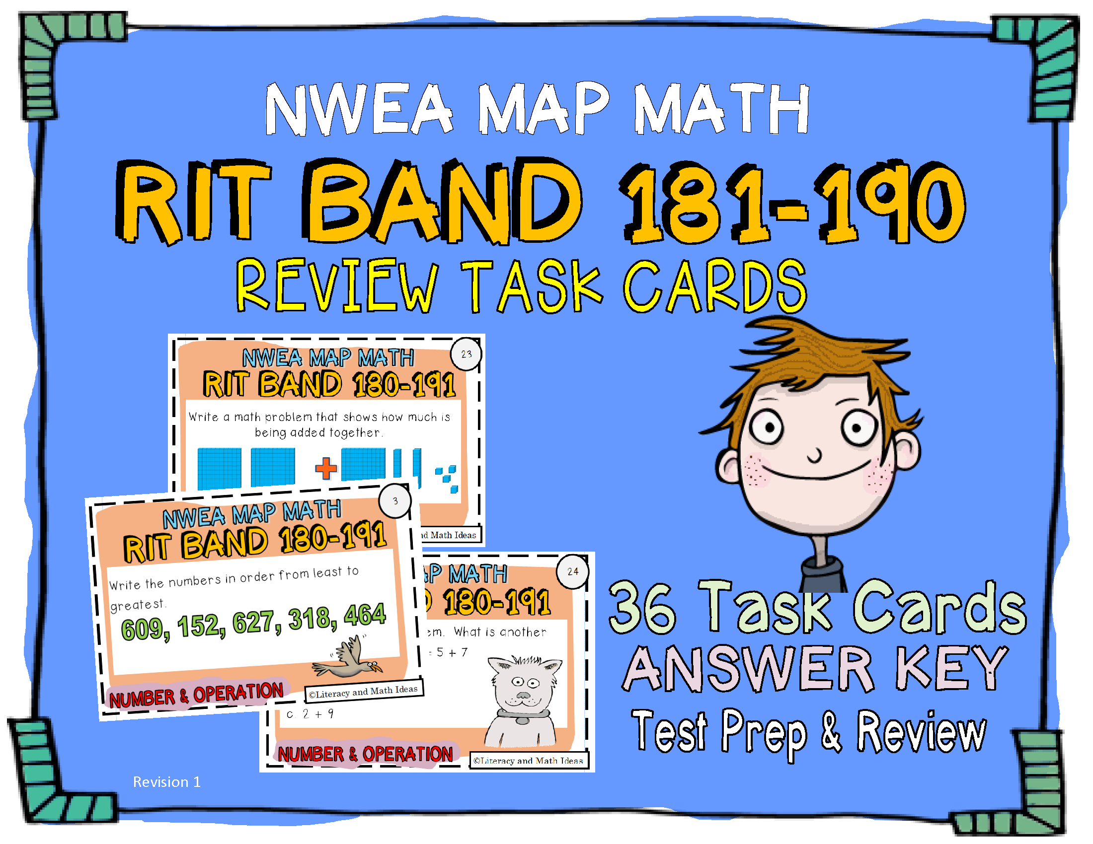 NWEA MAP Math Number and Operation (RIT Band 181-190) Practice ...