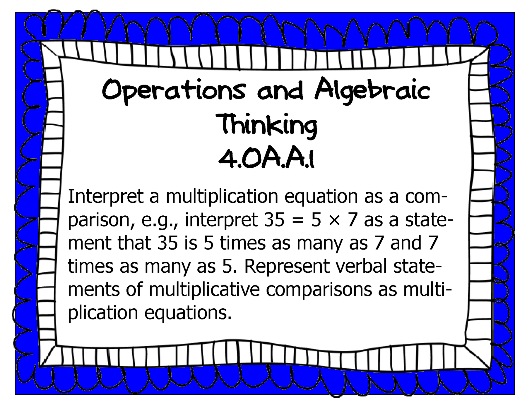 Common Core Math Grade 4 Wall Charts – Literacy and Math Ideas