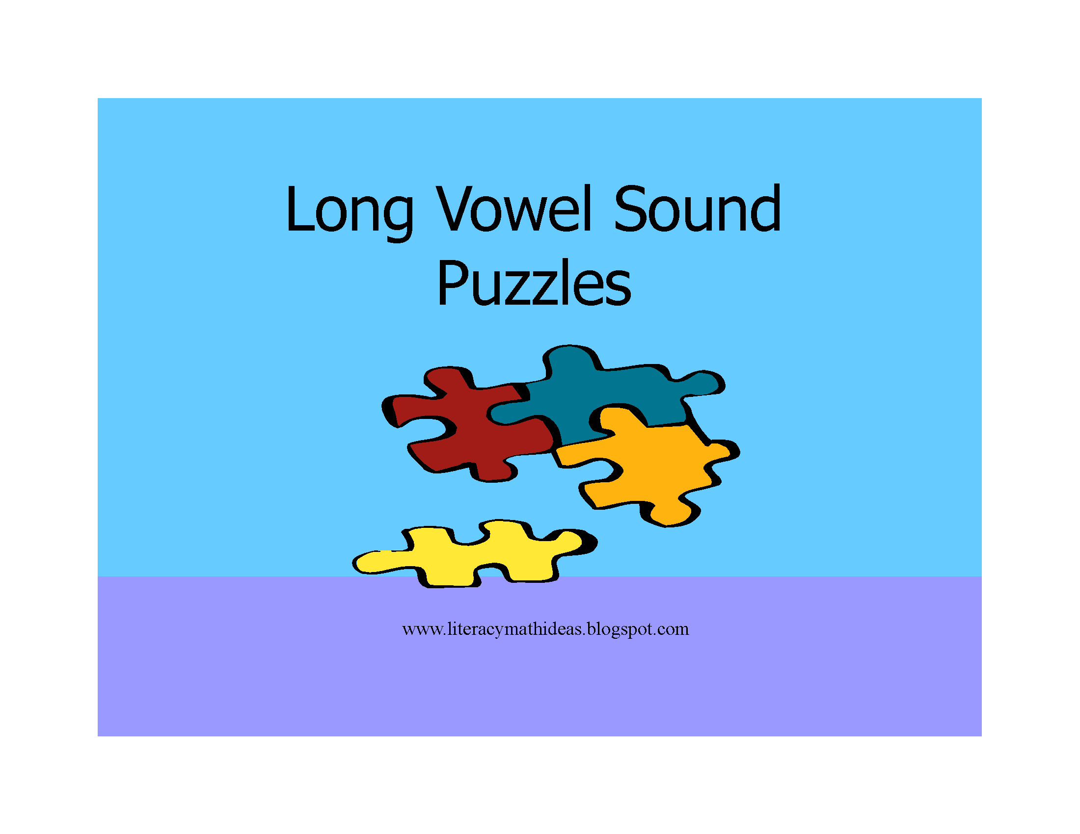 Long Vowel Sound Puzzles (Five) – Literacy and Math Ideas