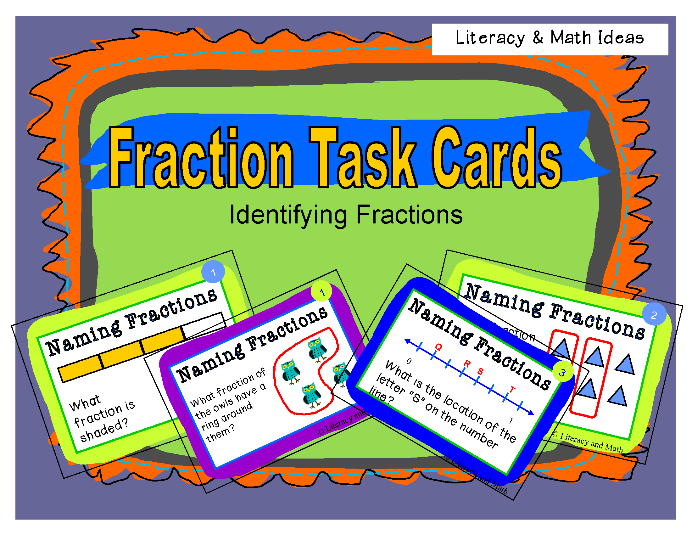 Fraction Task Cards: Identifying Fractions – Literacy and Math Ideas