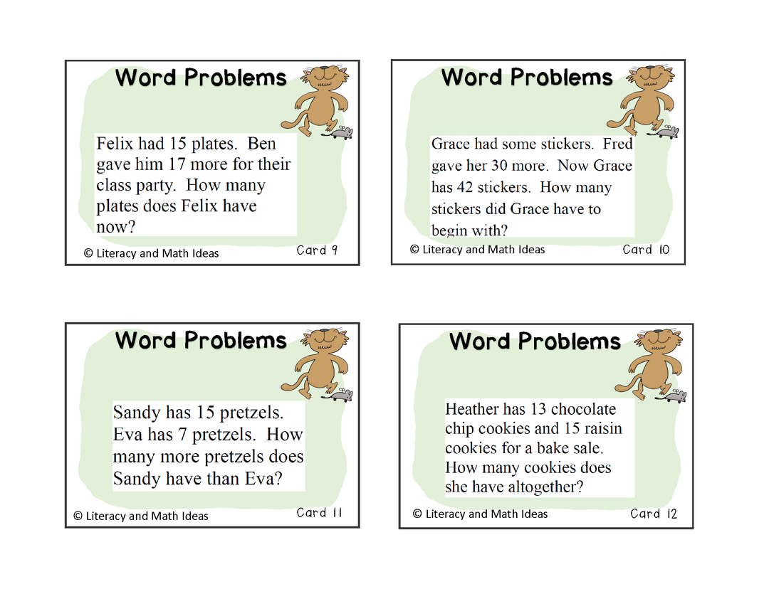 Guided Math Word Problems: Adding and Subtracting Smaller Numbers ... Guided Math Word Problems: Adding and Subtracting Smaller Numbers ...