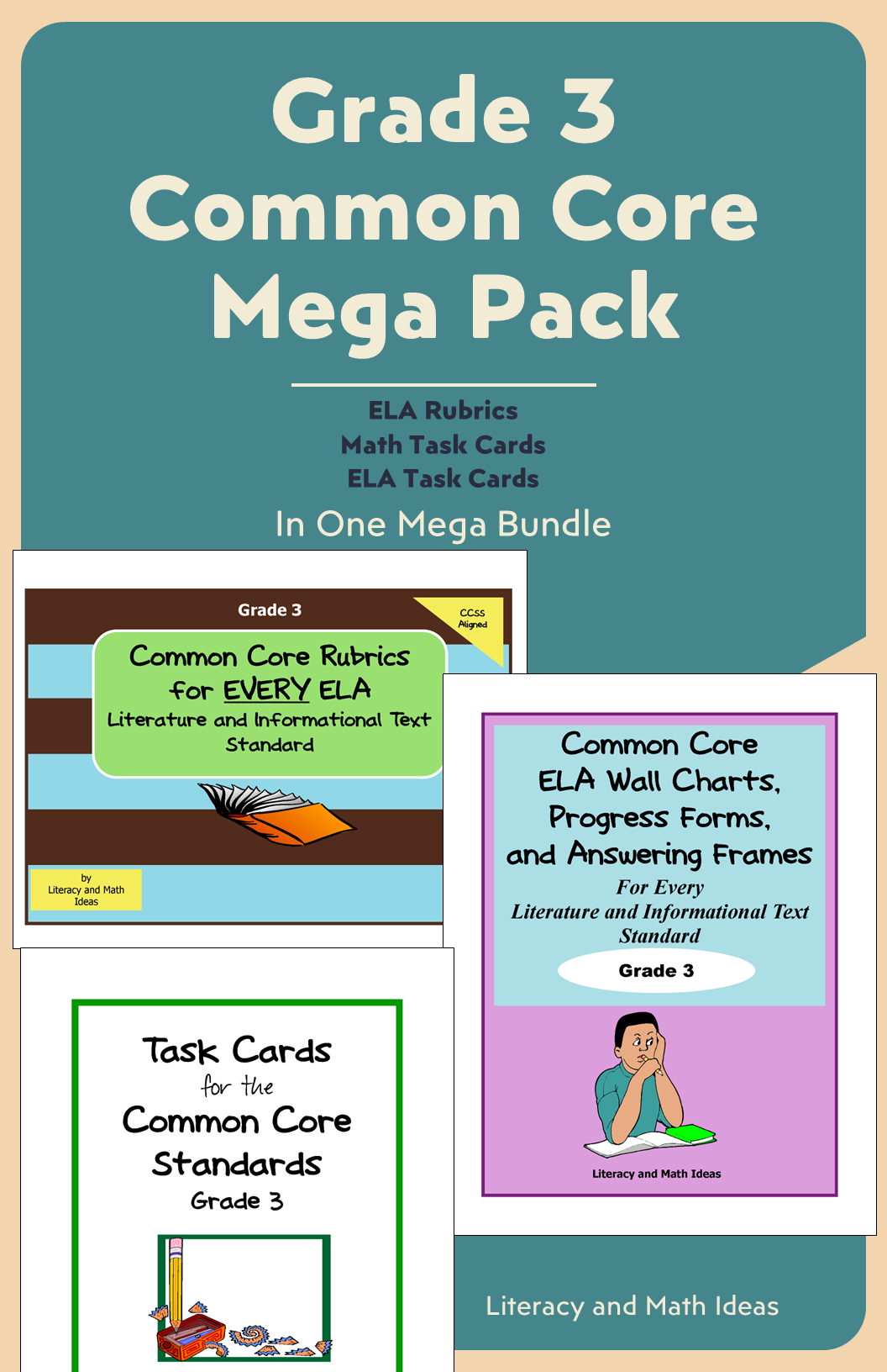 Common Core Standards Grade 3 Mega Pack – Literacy and Math Ideas